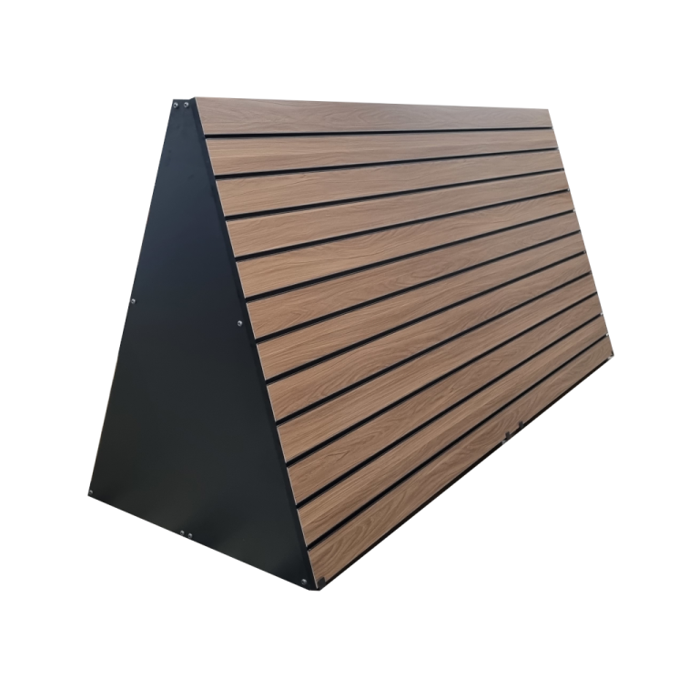 Freestanding Slatwall A Frame Gondola, Dark Walnut With Black Inserts ...